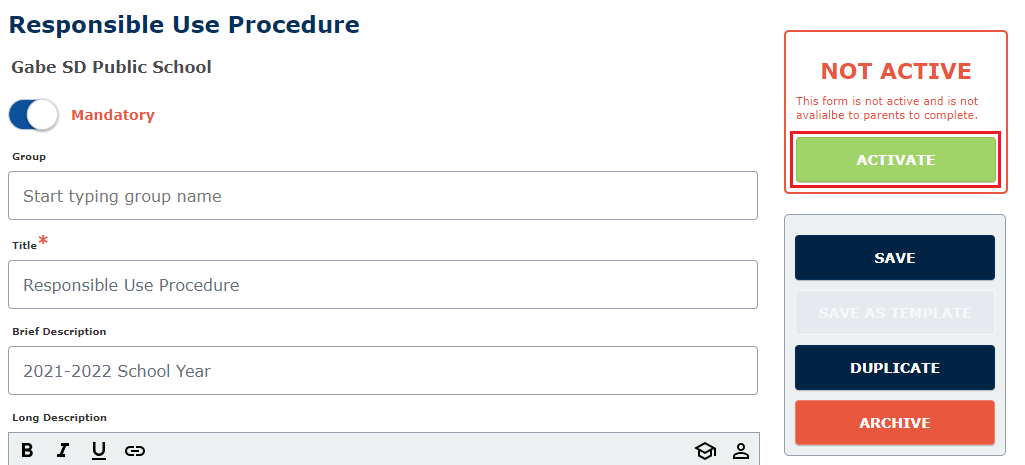 Support Centre | Adding a Form